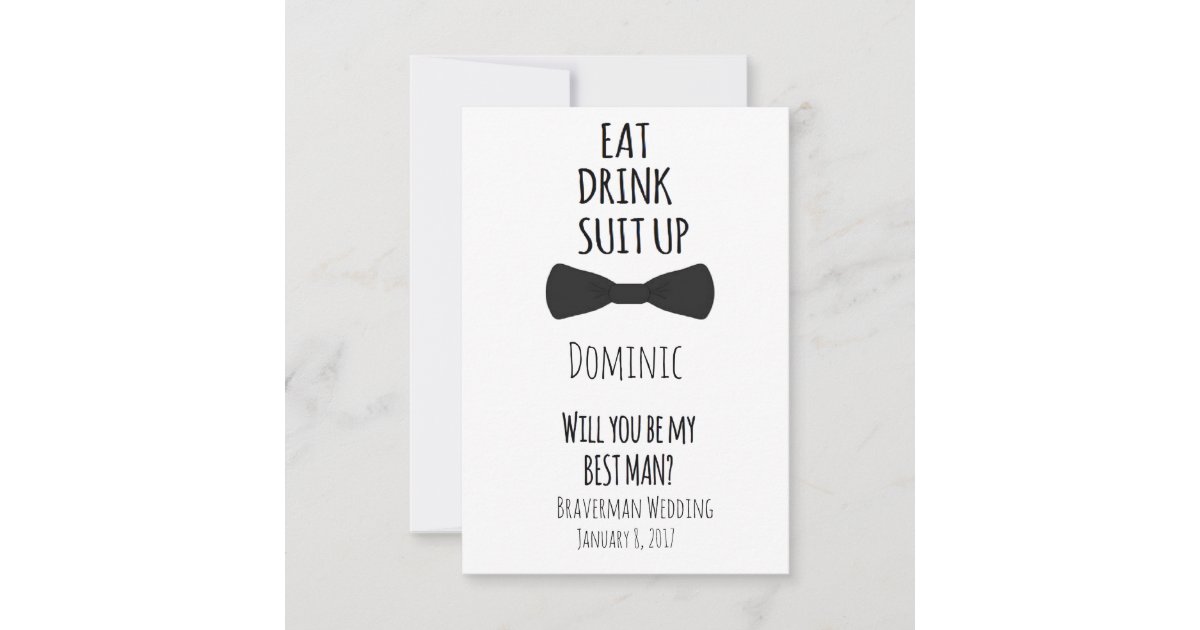 will you be my Best Man? Best Man Wedding Invite | Zazzle