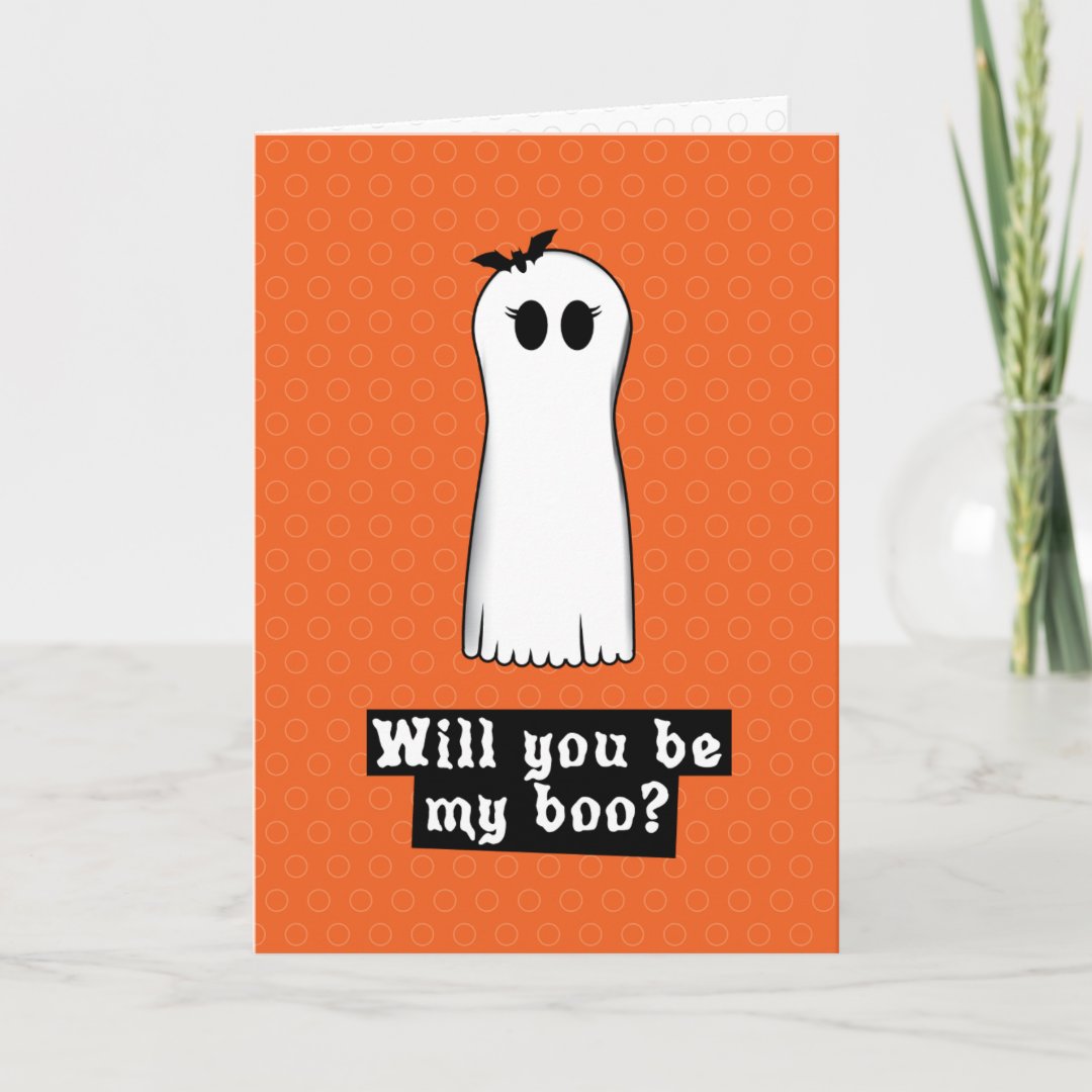 Will you be my boo Halloween Card | Zazzle