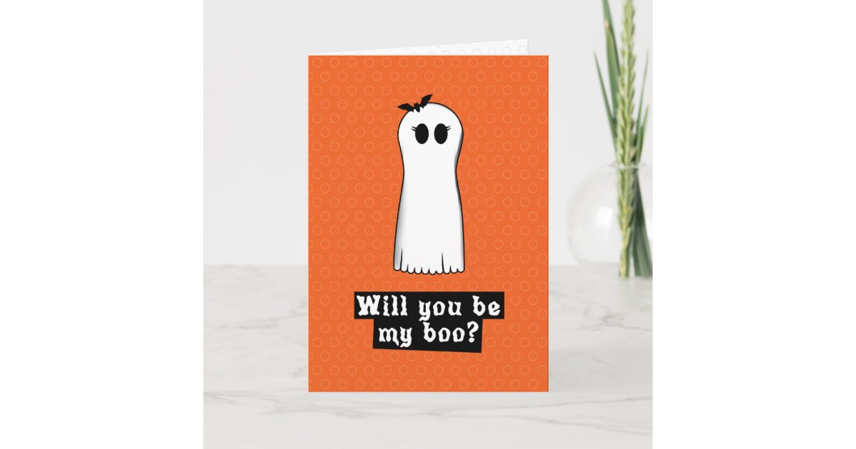 Will you be my boo Halloween Card | Zazzle