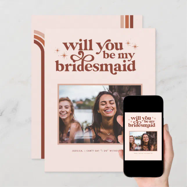 Will you be my Bridesmaid/Maid of Honor Proposal Announcement | Zazzle