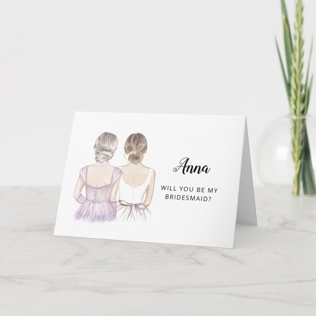 Will You Be My Bridesmaid Proposal Card | Zazzle