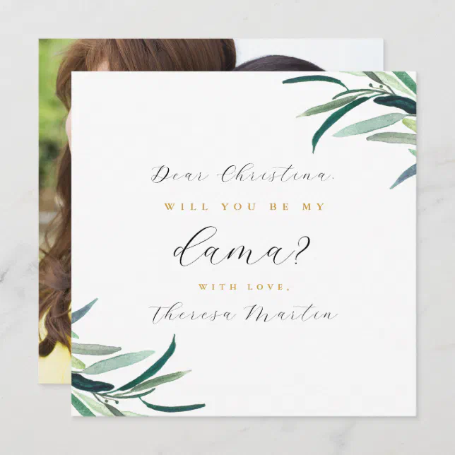 Will you be my Dama Proposal Quinceanera Photo Invitation | Zazzle