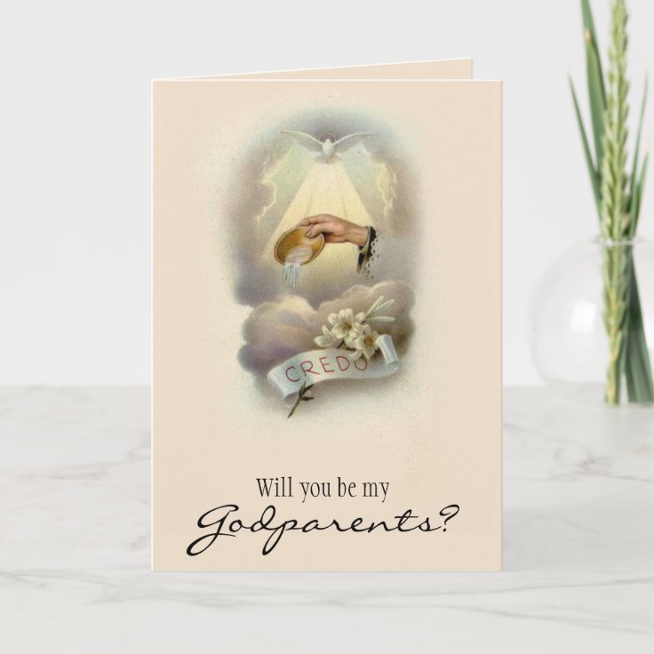 Will You be my Godparents Proposal Baptism Invitation | Zazzle