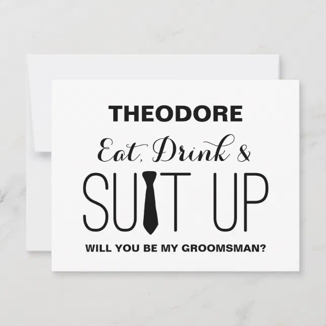 Will You Be My Groomsman Groomsman Invitation Zazzle