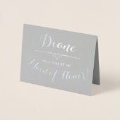 Will You Be My Maid of Honor Cursive Personalized Foil Card | Zazzle