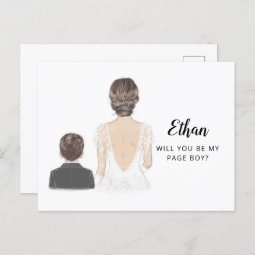 Will You Be My Page Boy Proposal postcard | Zazzle