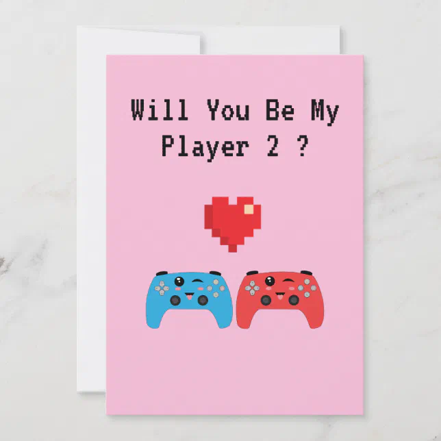 Will You Be My Player 2 ? Holiday Card | Zazzle