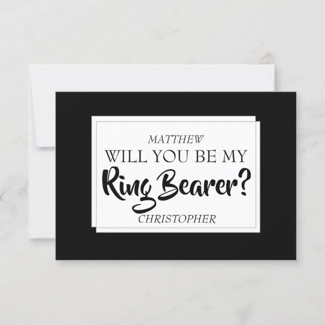 Will You Be My Ring Bearer Card | Zazzle