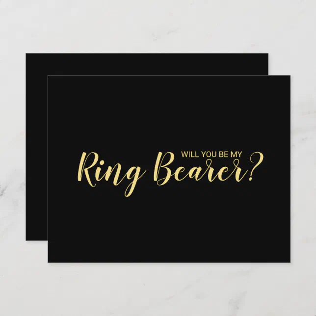 Will You Be My Ring Bearer? Elegant Proposal Invitation | Zazzle