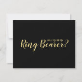 Will You Be My Ring Bearer? Elegant Proposal Invitation | Zazzle