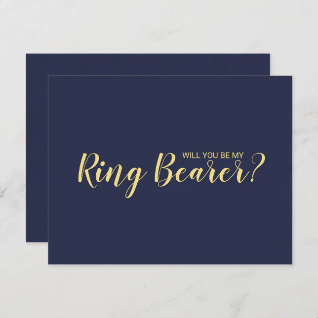 Will You Be My Ring Bearer? Elegant Proposal Invitation | Zazzle
