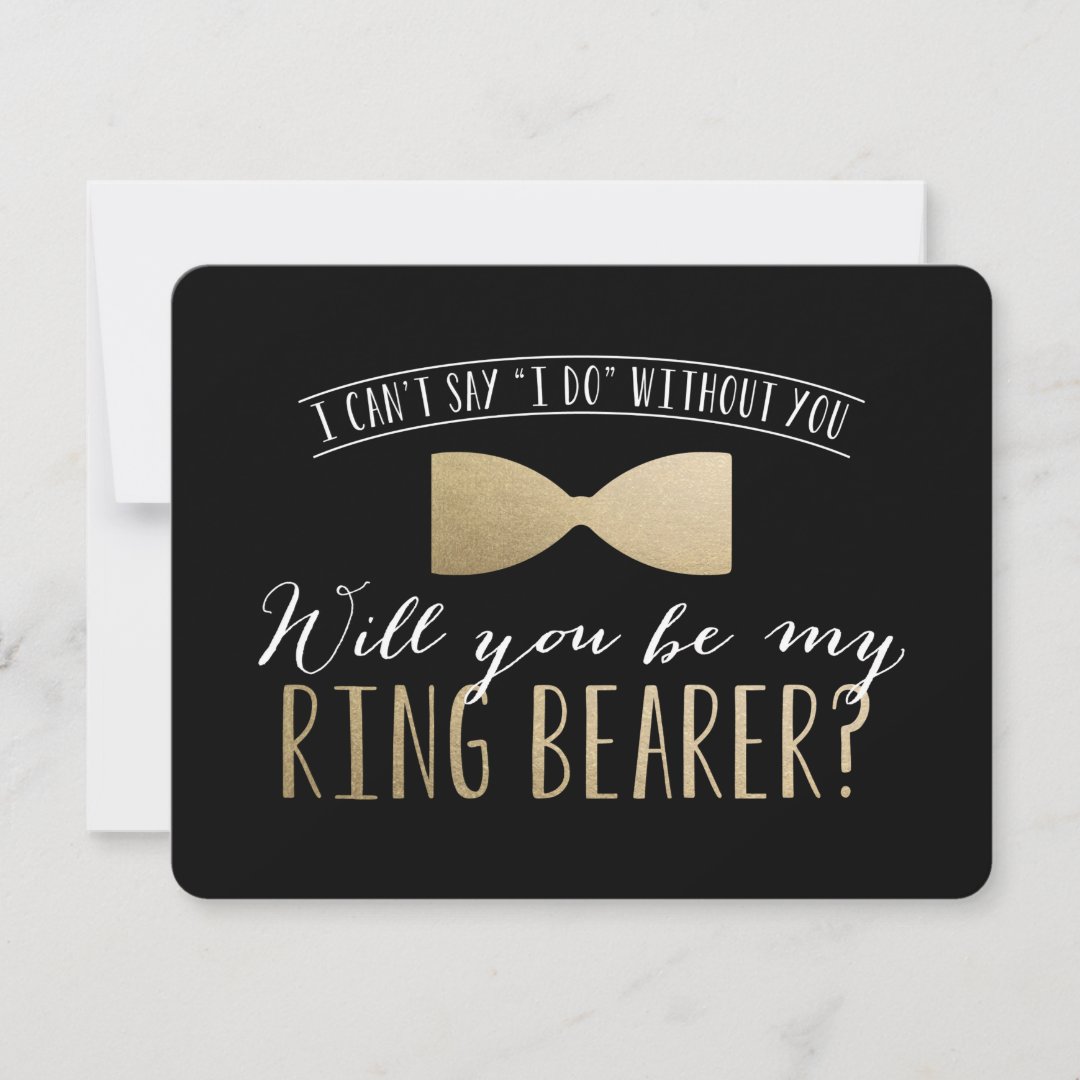Will you be my Ring Bearer ? | Groomsmen Invitation | Zazzle