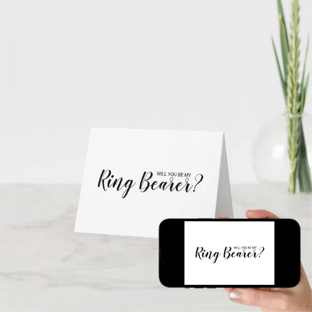 Will You Be My Ring Bearer? Modern Proposal Card | Zazzle