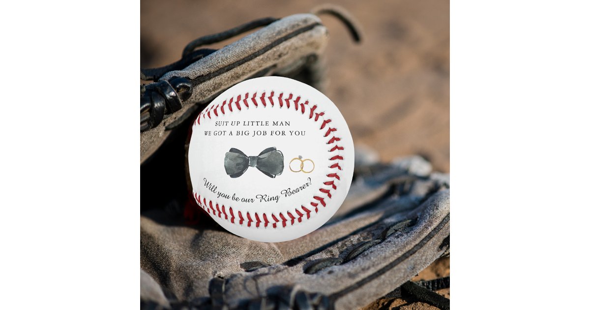Will you be my Ring Bearer Proposal Baseball | Zazzle