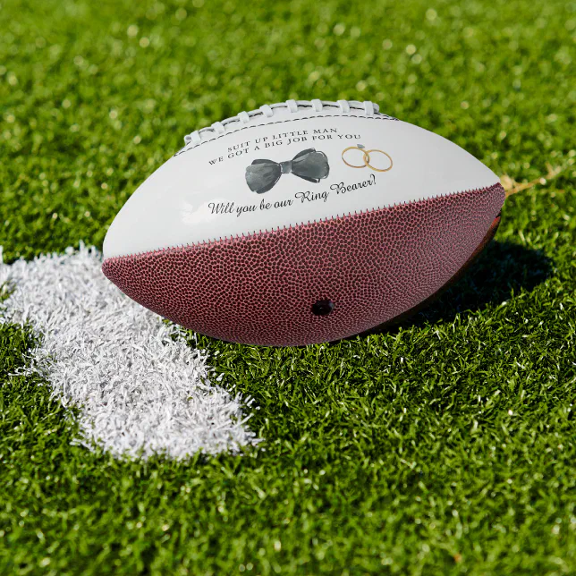 Will you be my Ring Bearer Proposal Football | Zazzle