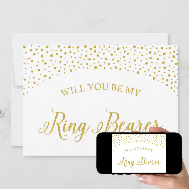 Will You Be My Ring Bearer Wedding Proposal Card | Zazzle