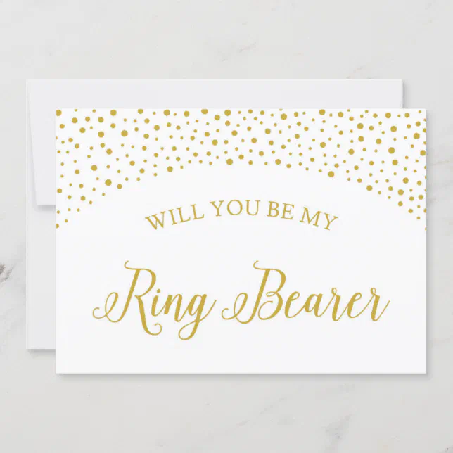 Will You Be My Ring Bearer Wedding Proposal Card | Zazzle