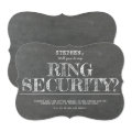 Will You Be My Ring Security Funny Proposal Invitation | Zazzle