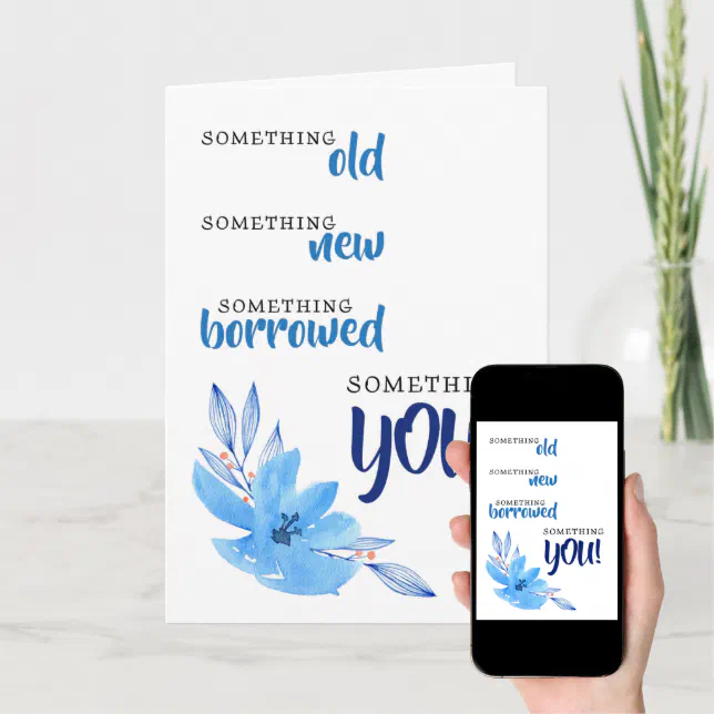 Will You Be My Something Blue? Wedding Card | Zazzle