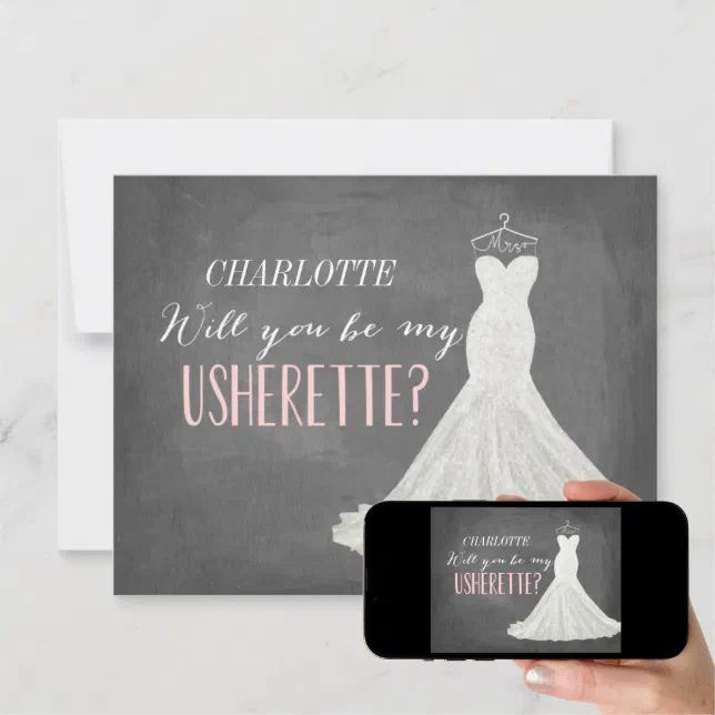 Will You Be My Usherette Invitation | Zazzle