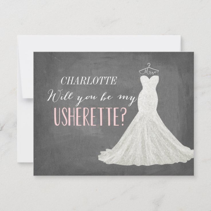 Will You Be My Usherette Invitation | Zazzle