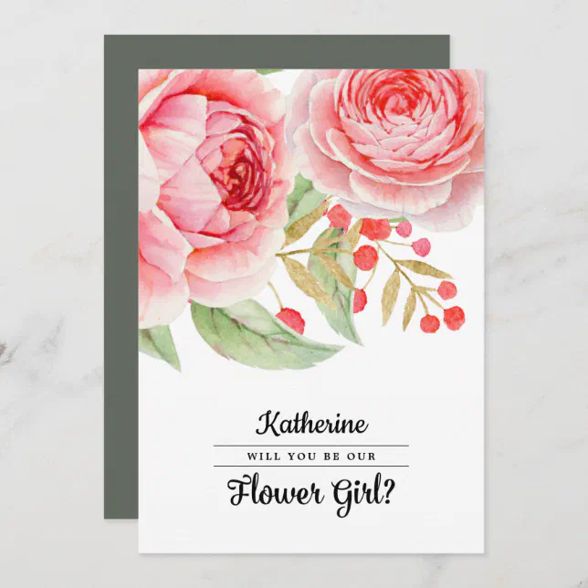 Will you be our Flower Girl? Invitation Card | Zazzle