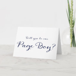 Will You Be Our Page Boy Wedding Card | Zazzle