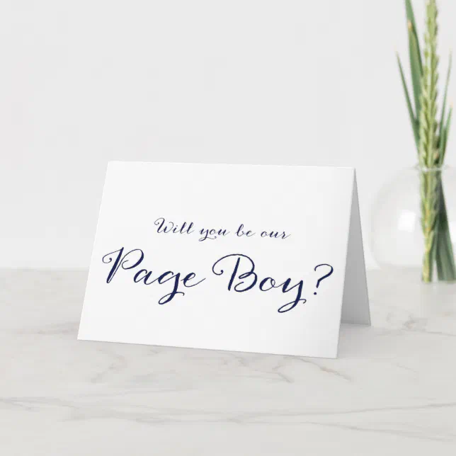 Will You Be Our Page Boy Wedding Card | Zazzle
