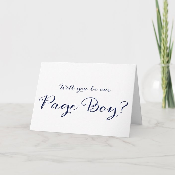 Will You Be Our Page Boy Wedding Card | Zazzle.com