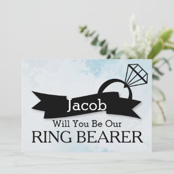 Will You Be Our Ring Bearer Invitation | Zazzle