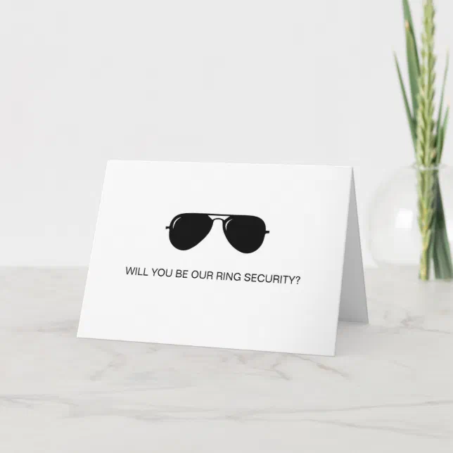 Will you be our ring security card - Ring Bearer | Zazzle