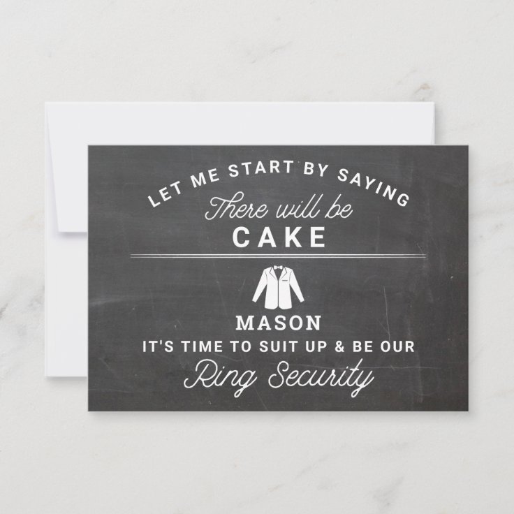 Will You Be Our Ring Security Proposal Card | Zazzle
