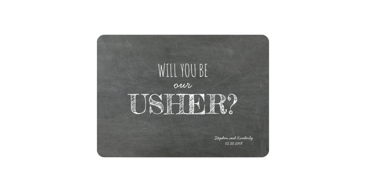 Will you be our Usher Proposal Card | Zazzle.com