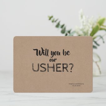 Will you be our Usher Proposal Card | Zazzle