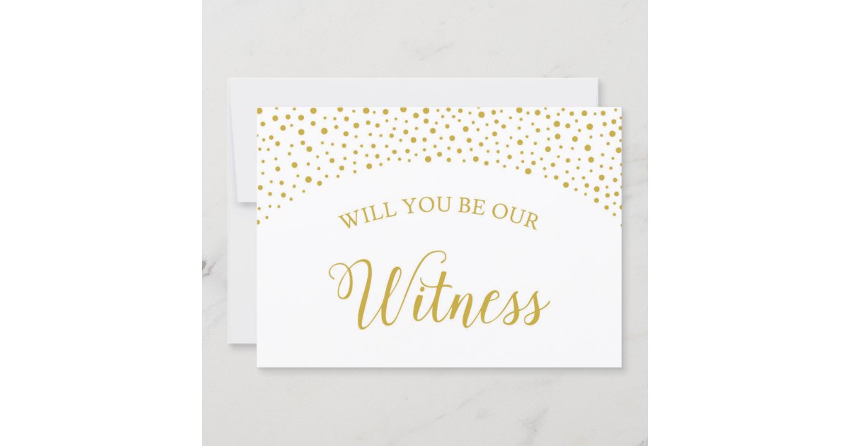 Will You Be Our Witness Proposal Card | Zazzle