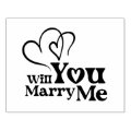 Will you marry me - Funny Wedding Proposal Rubber Stamp | Zazzle