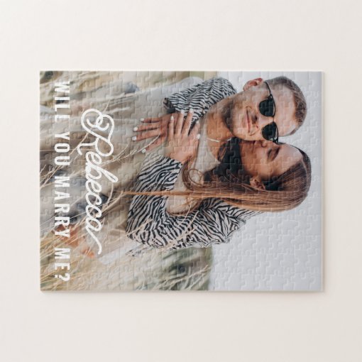 Will You Marry Me Marriage Proposal Couples Photo Jigsaw Puzzle | Zazzle
