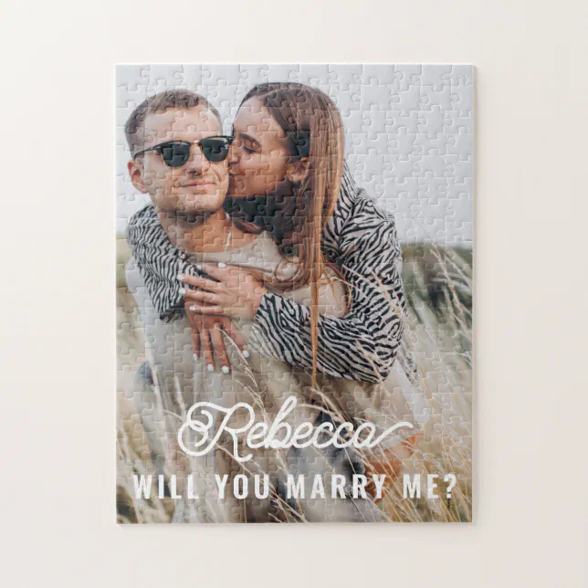 Will You Marry Me Marriage Proposal Couples Photo Jigsaw Puzzle | Zazzle