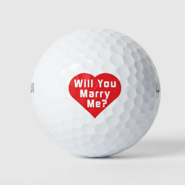Will You Marry Me? Marriage Proposal Golf Balls | Zazzle