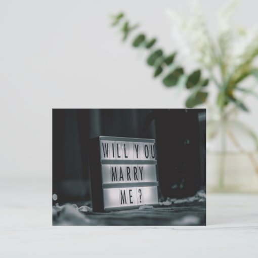 Will You Marry Me? Marriage Proposal Romantic Postcard | Zazzle