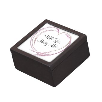 Will You Marry Me Pink Heart Engagement Ring Box | Zazzle
