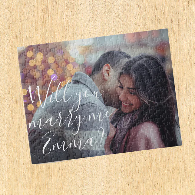 Will You Marry Me Proposal Personalize Photo Jigsaw Puzzle | Zazzle