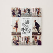Will You Marry Me Script & Custom Photo Collage Jigsaw Puzzle | Zazzle