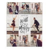 Will You Marry Me Script & Custom Photo Collage Jigsaw Puzzle | Zazzle