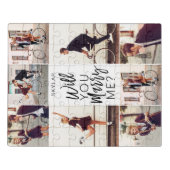 Will You Marry Me Script & Custom Photo Collage Jigsaw Puzzle | Zazzle