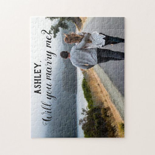 Will you marry me wedding photo jigsaw puzzle | Zazzle