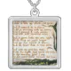 William Blake | A Poison Tree Silver Plated Necklace | Zazzle