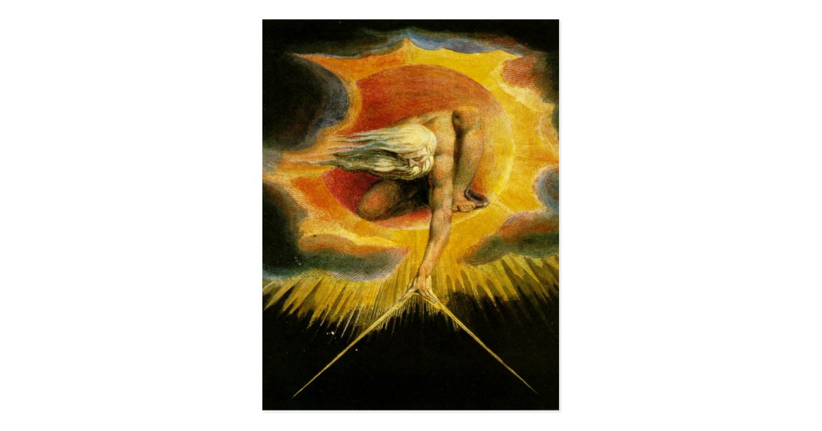William Blake Art God Postcard | Zazzle.com