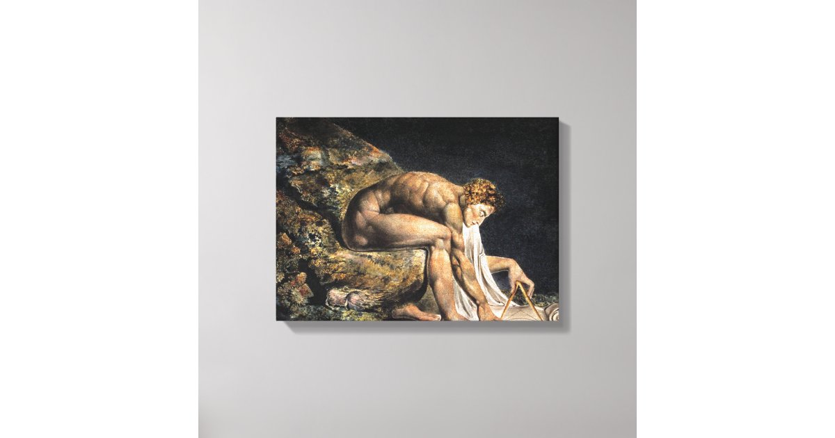 William Blake Isaac Newton Canvas Print | Zazzle