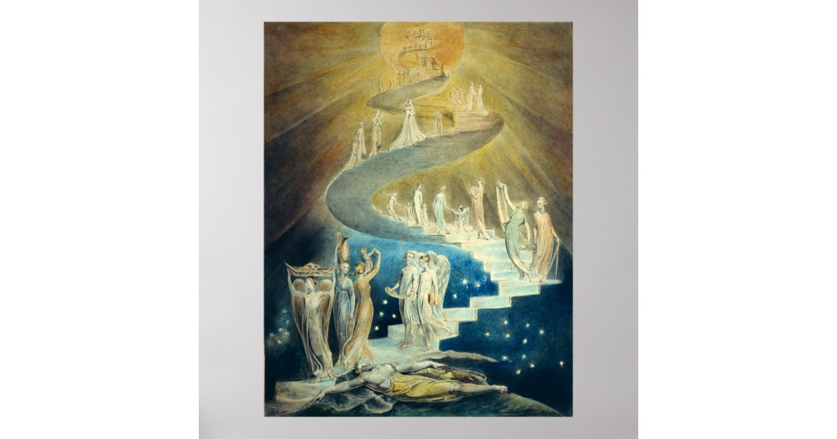 William Blake Jacob's Ladder Poster | Zazzle
